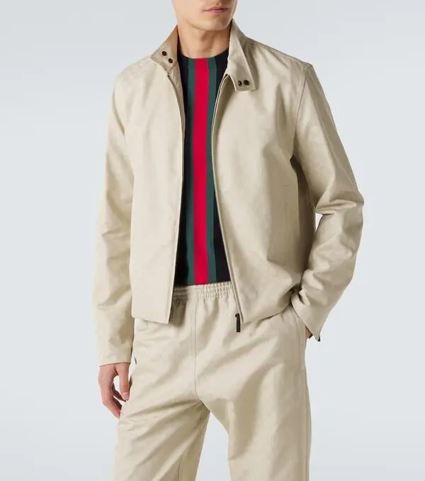 Gucci Gg Canvas Cotton Jacket - Beige