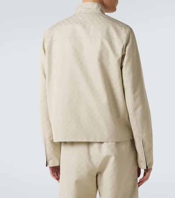 Gucci Gg Canvas Cotton Jacket - Beige