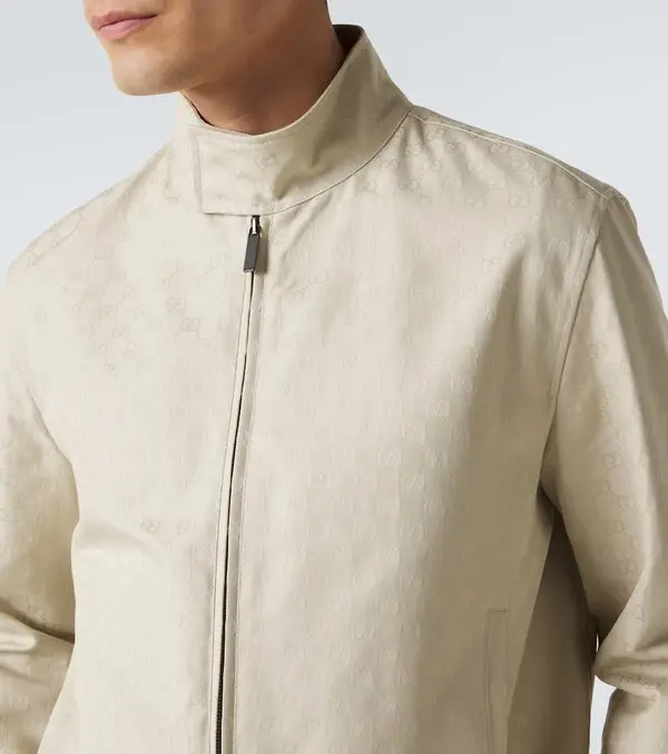 Gucci Gg Canvas Cotton Jacket - Beige