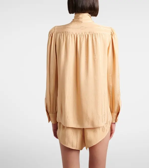 Gucci Interlocking G Silk Jacquard Shirt