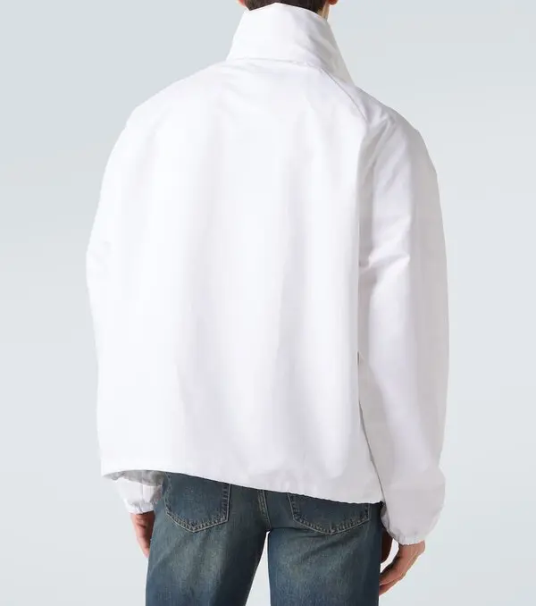 Gucci Cotton Canvas Blouson Jacket With Concealed Hood