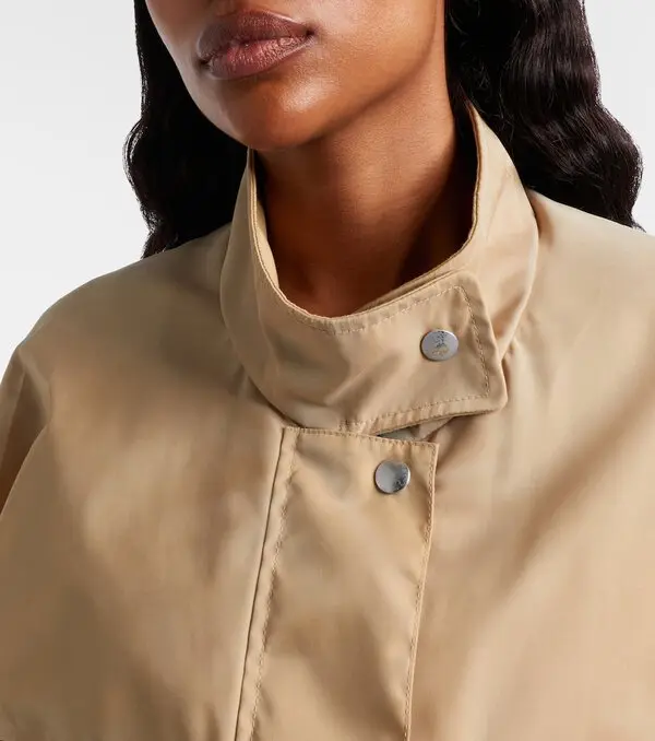 Prada Re-nylon Cropped Jacket - Beige