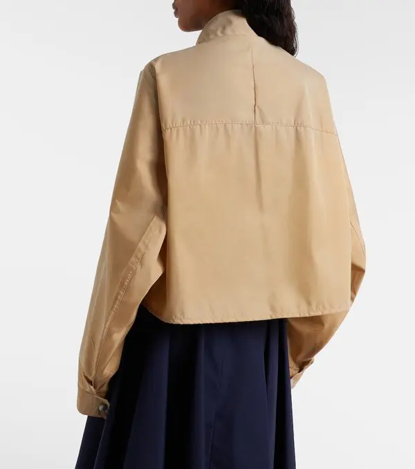 Prada Re-nylon Cropped Jacket - Beige