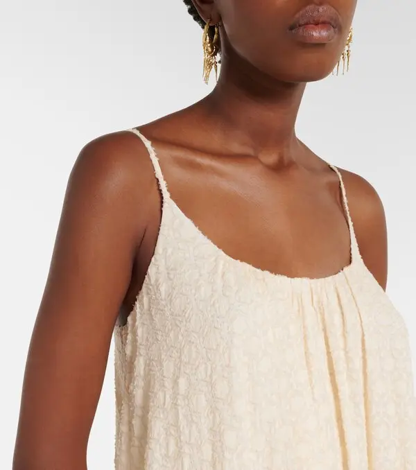 ERES Confidentielle Silk And Cotton Midi Dress - Yellow