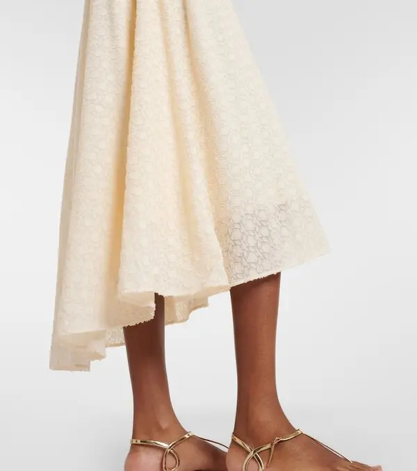 ERES Confidentielle Silk And Cotton Midi Dress - Yellow