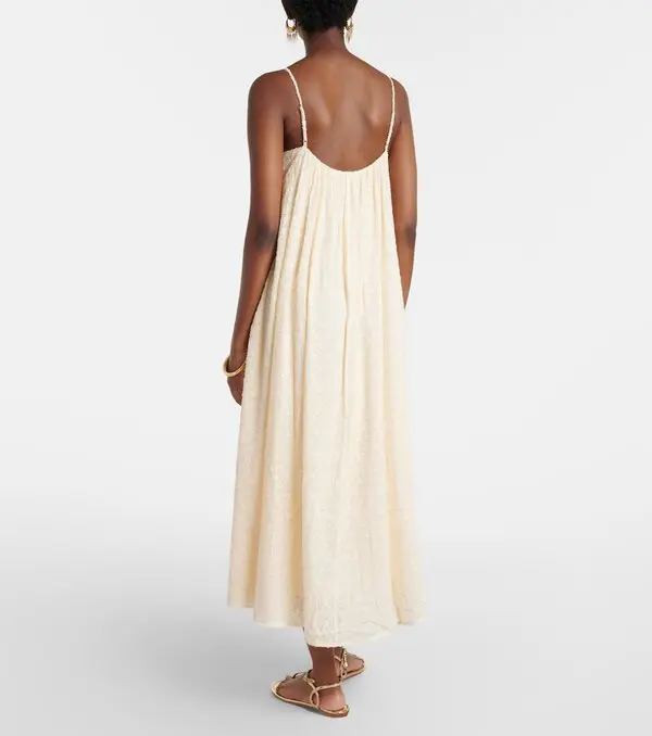 ERES Confidentielle Silk And Cotton Midi Dress - Yellow