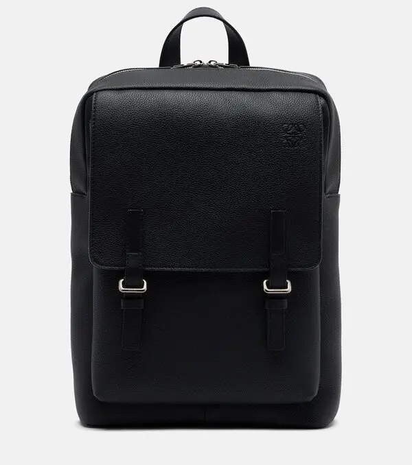 Loewe Military Leather Backpack - Black
