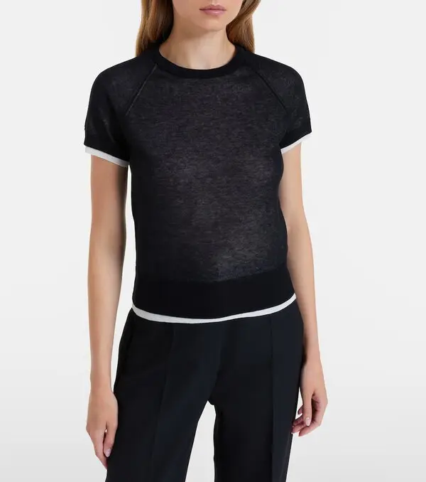 Vince Cotton-blend T-shirt - Black