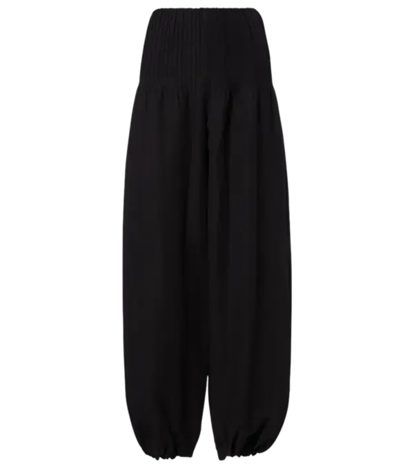 Vince Cotton, Rayon, And Linen Balloon Pants - Black