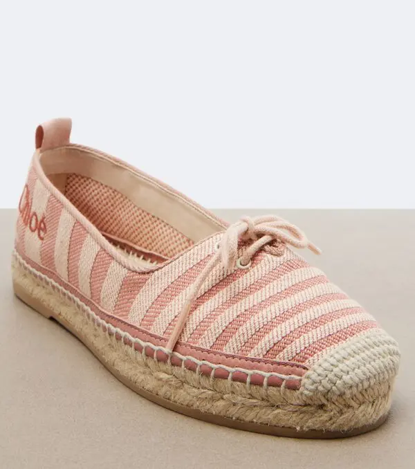 Chloé Isla Canvas Espadrilles - Pink