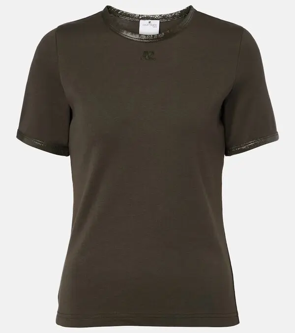 COURREGES Cotton-blend T-shirt - Green