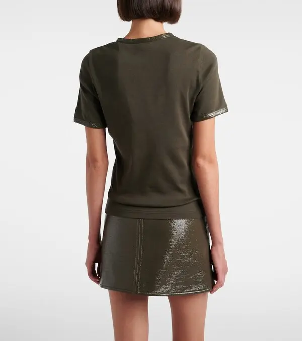 COURREGES Cotton-blend T-shirt