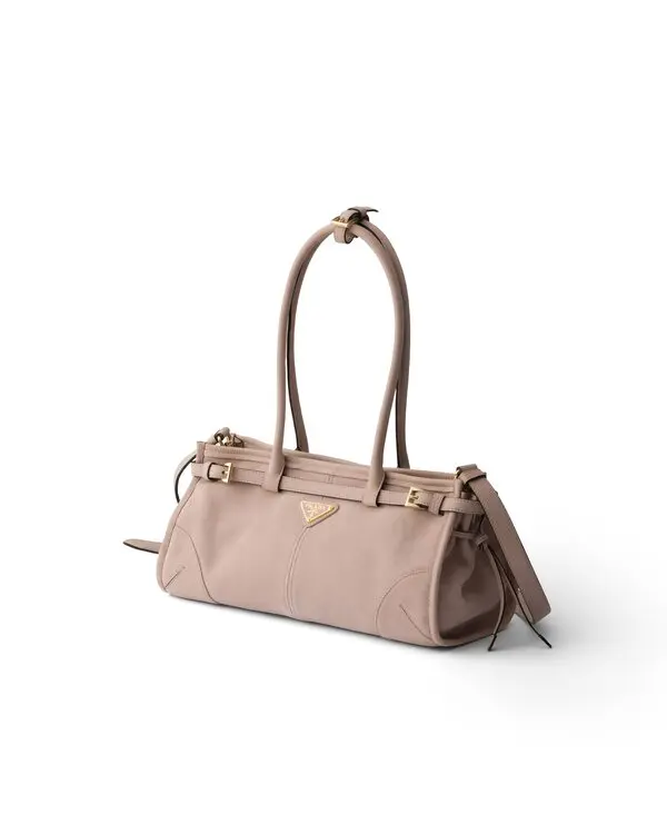 Prada Bonnie Medium Nubuck Leather Handbag - Pink