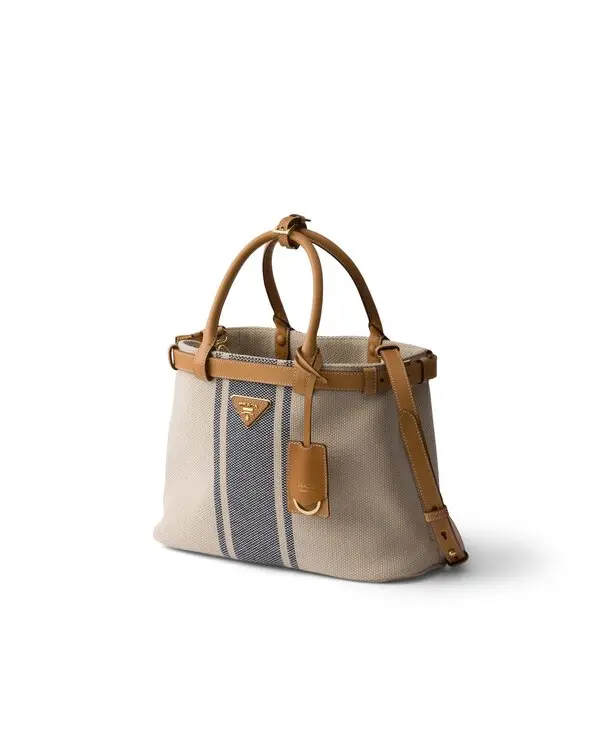 Prada Small Canvas And Leather Bag