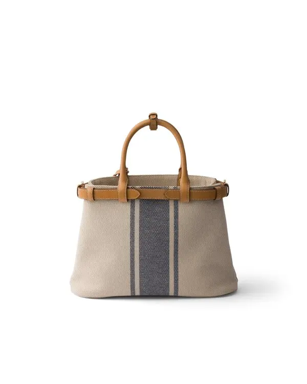 Prada Small Canvas And Leather Bag
