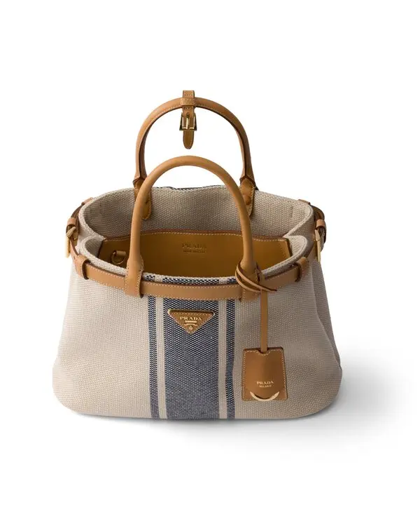 Prada Small Canvas And Leather Bag