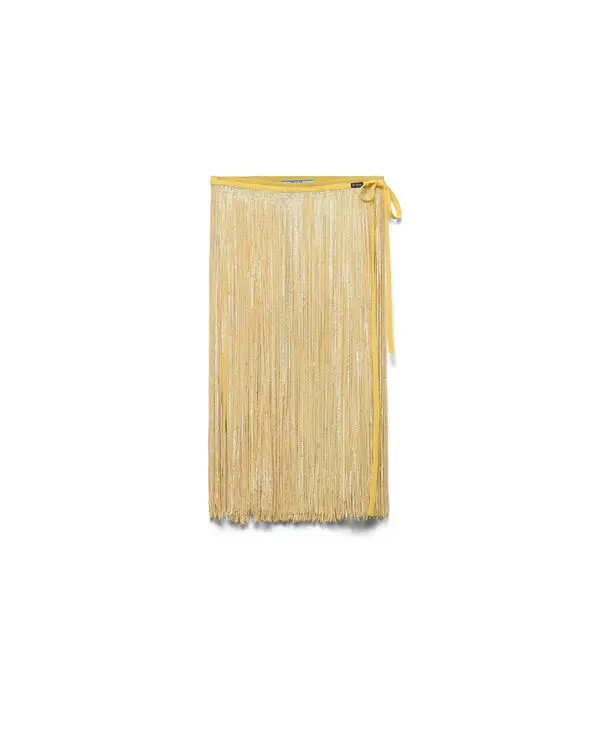 Prada Sequin Fringe Skirt - Yellow