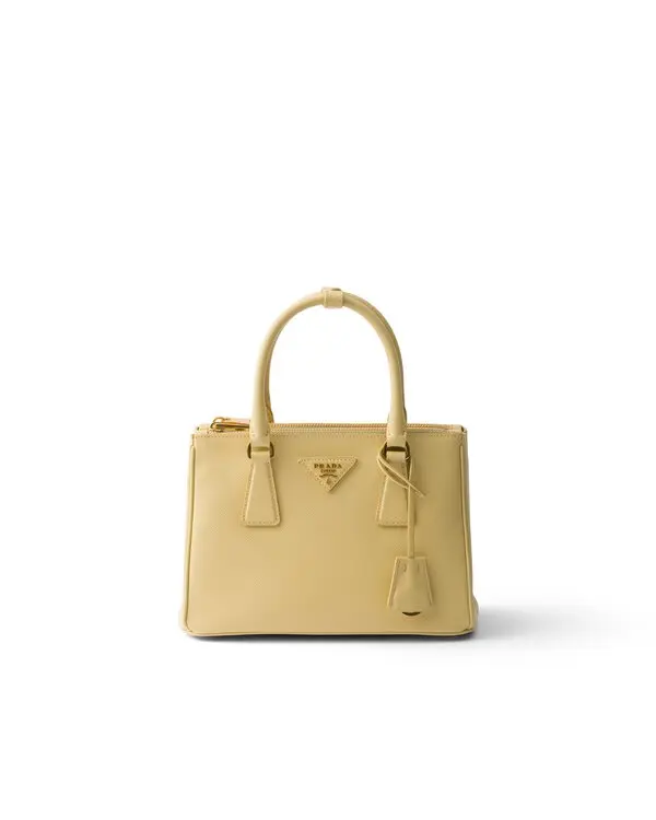 Prada Galleria Small Saffiano Leather Bag - Yellow