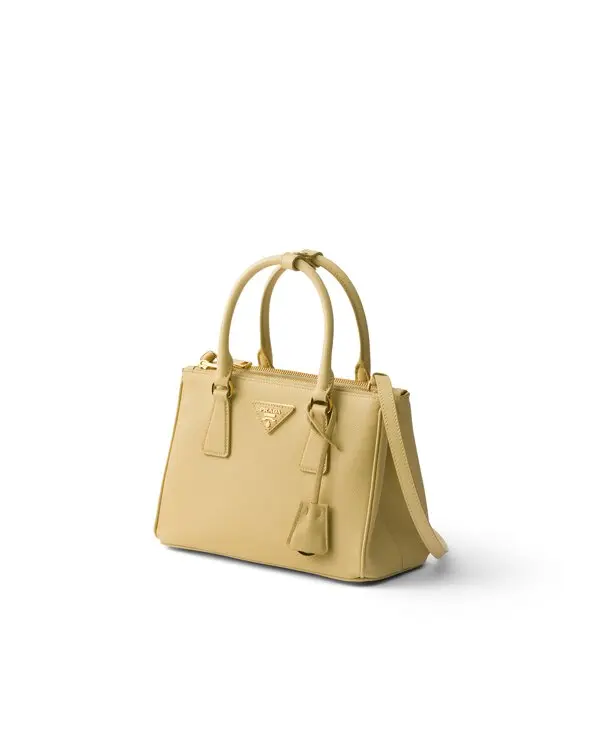 Prada Galleria Small Saffiano Leather Bag - Yellow