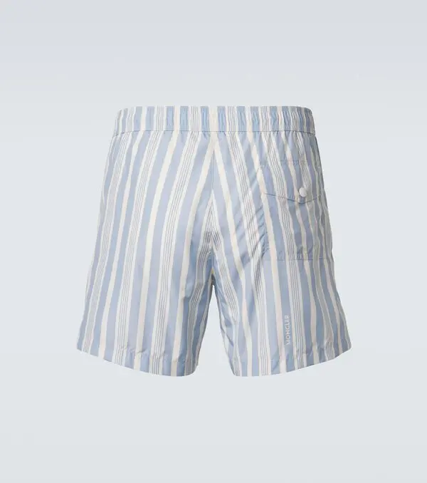 Moncler Archivio Striped Swim Trunks - Blue