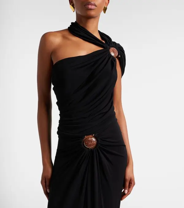 Christopher Esber Embellished Draped Jersey Top