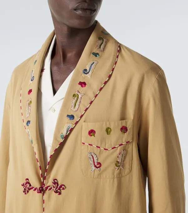 BODE Feather Runner Embroidered Cotton Jacket