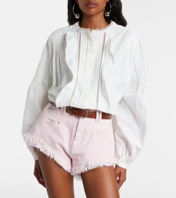 Isabel Marant Étoile Eneidala Denim Shorts - Pink
