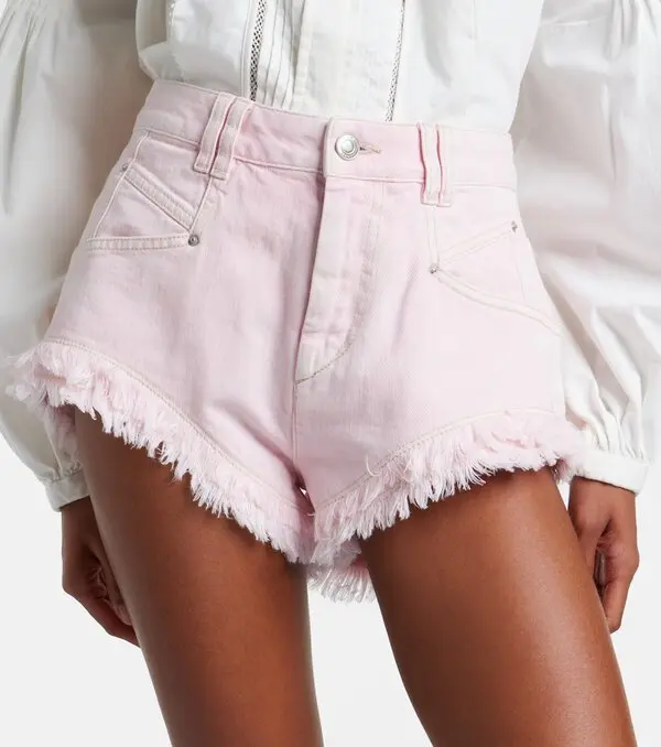 Isabel Marant Étoile Eneidala Denim Shorts - Pink