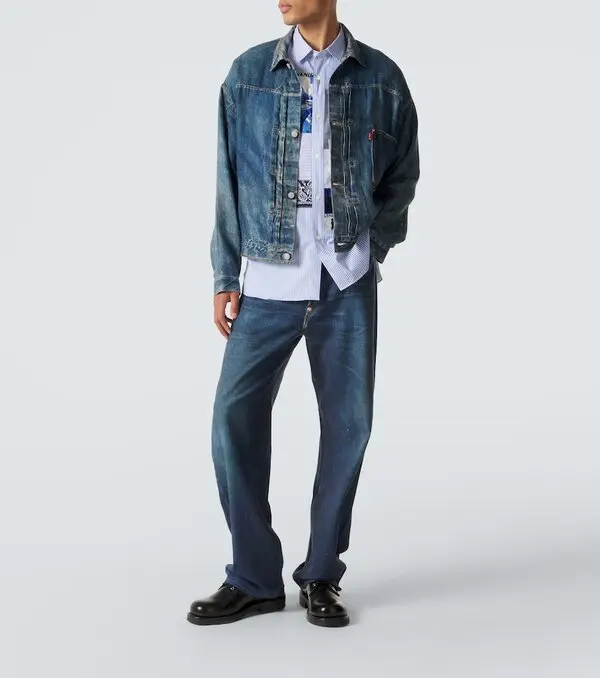 Junya Watanabe Patchwork Striped Cotton Shirt