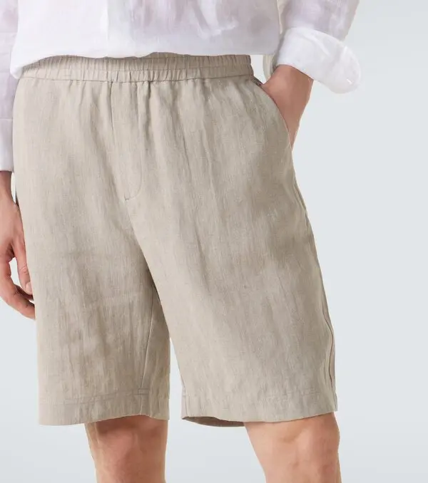 Sunspel Linen Shorts - Beige