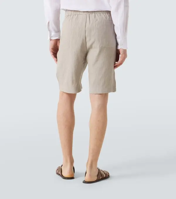 Sunspel Linen Shorts - Beige