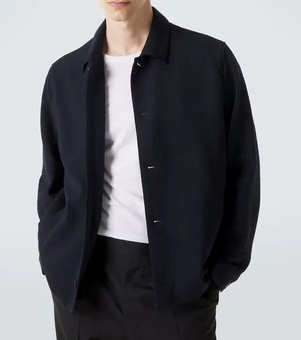 Sunspel Wool-blend Jacket - Blue
