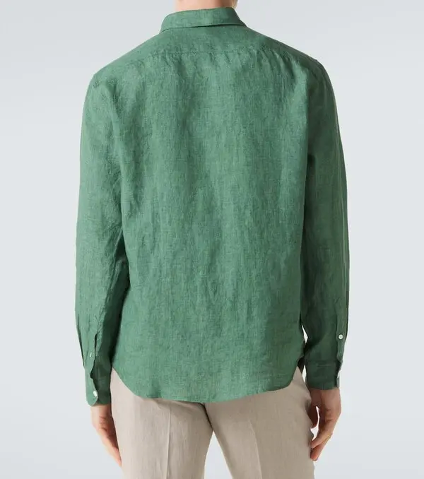 Sunspel Linen Shirt - Green