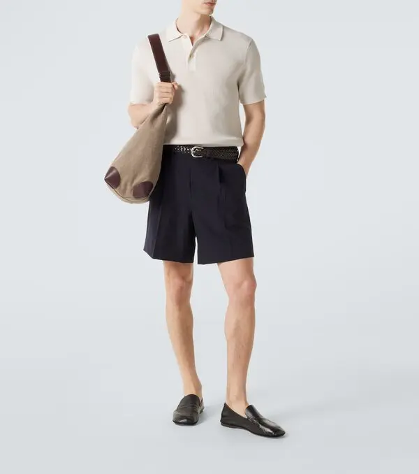 Sunspel Ribbed-knit Cotton Polo Shirt - Beige