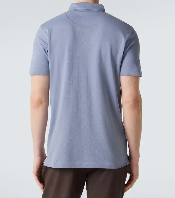 Sunspel Riviera Cotton Polo Shirt - Blue