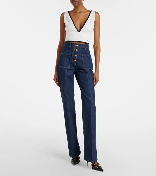 Valentino Garavani High-rise Flared Jeans - Blue