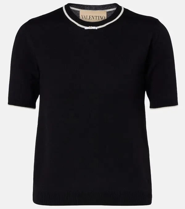 Valentino Garavani Virgin Wool Crewneck Sweater - Black