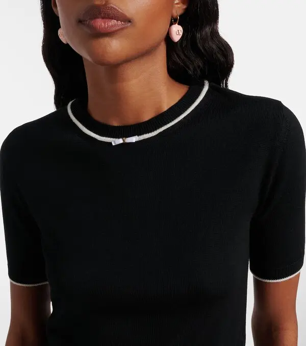 Valentino Garavani Virgin Wool Crewneck Sweater - Black