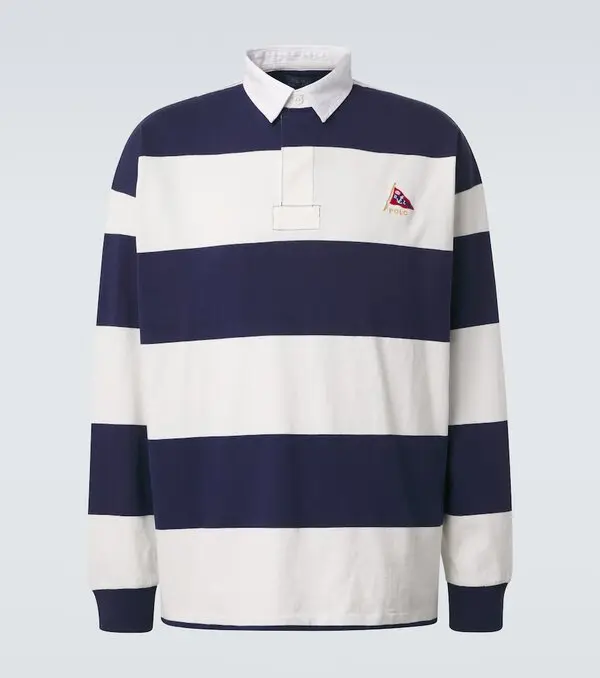 Polo Ralph Lauren Striped Cotton Polo Shirt - Blue
