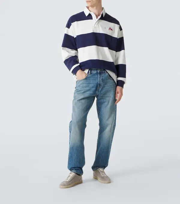 Polo Ralph Lauren Striped Cotton Polo Shirt - Blue