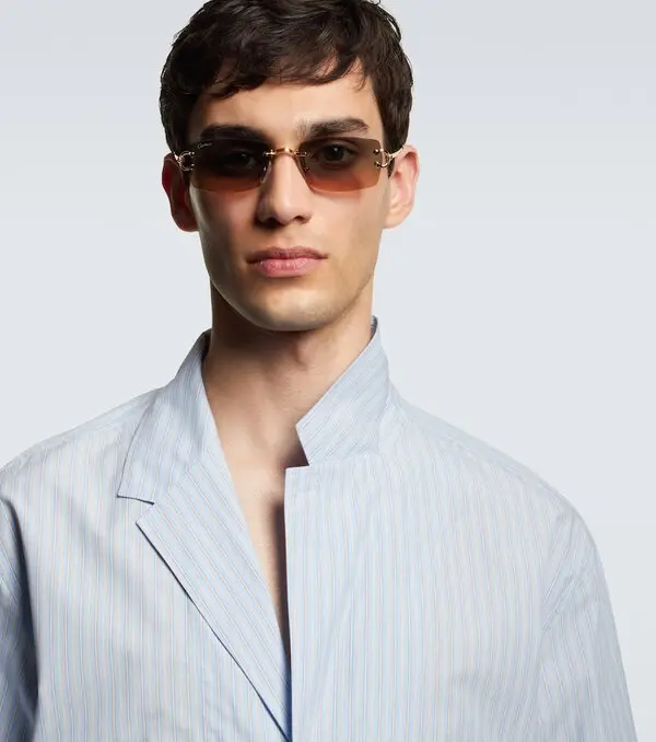Cartier Decor C De Rectangular Sunglasses