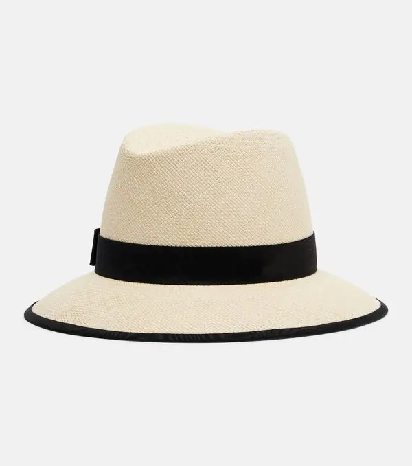 Valentino Garavani Vlogo Straw Panama Hat