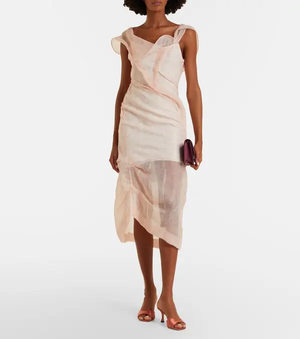 JIMMY CHOO Skye Satin Mules - Pink