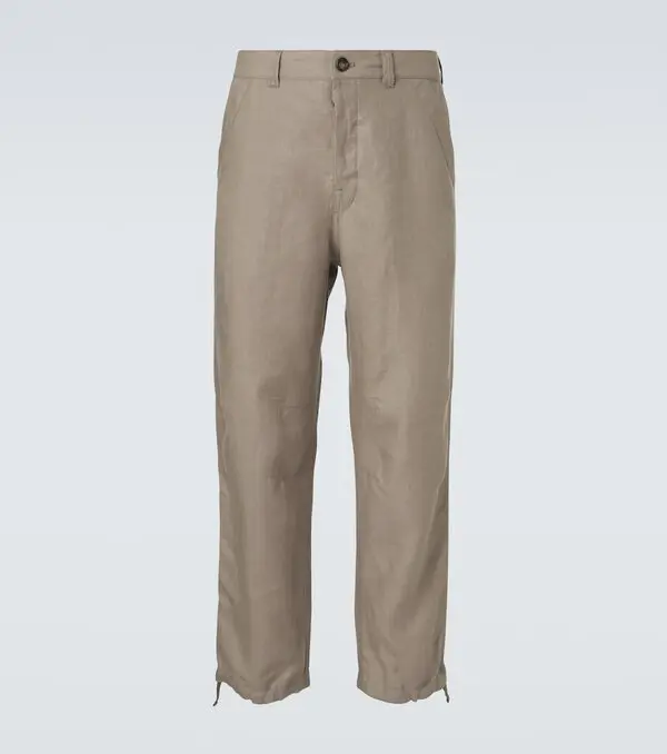 Brunello Cucinelli Linen Straight Leg Trousers