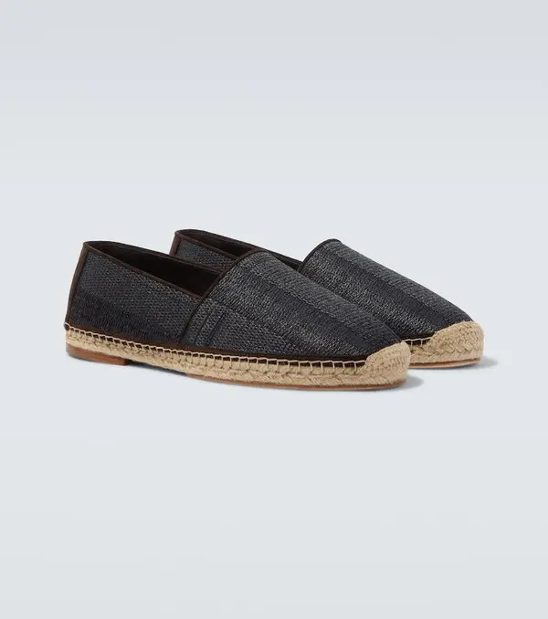 Brunello Cucinelli Suede-trimmed Espadrilles