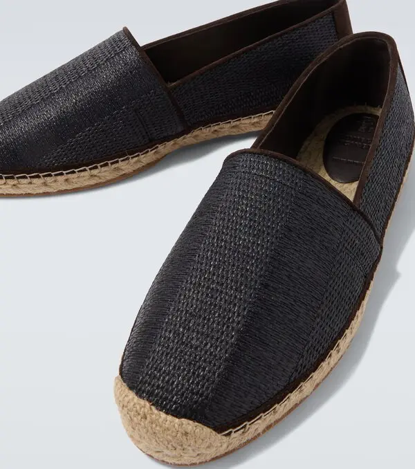 Brunello Cucinelli Suede-trimmed Espadrilles