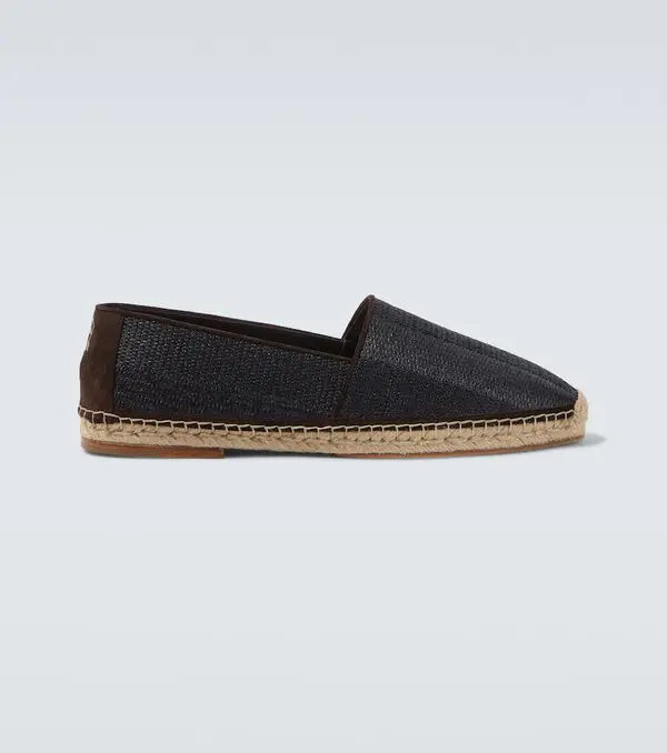 Brunello Cucinelli Suede-trimmed Espadrilles
