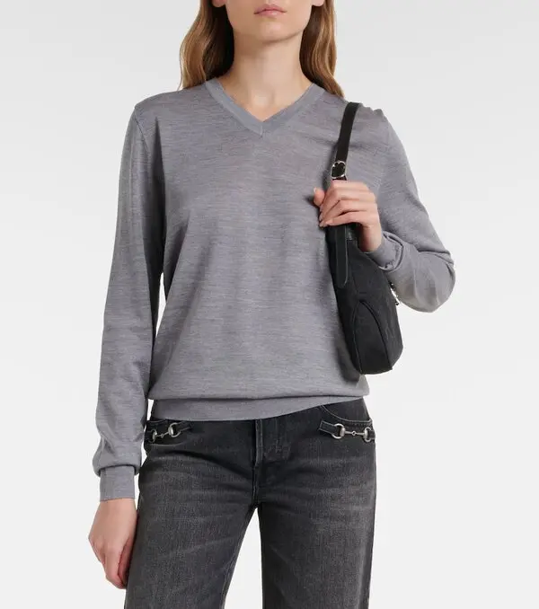 Gucci Oversized Wool V-neck Sweater