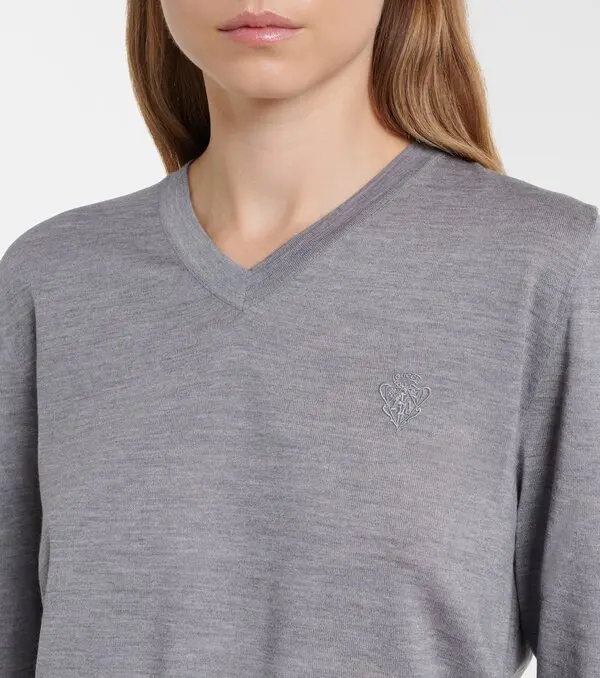 Gucci Oversized Wool V-neck Sweater