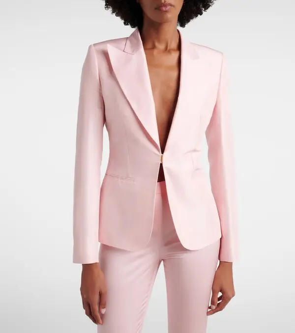 Gucci Silk Faille Blazer - Pink